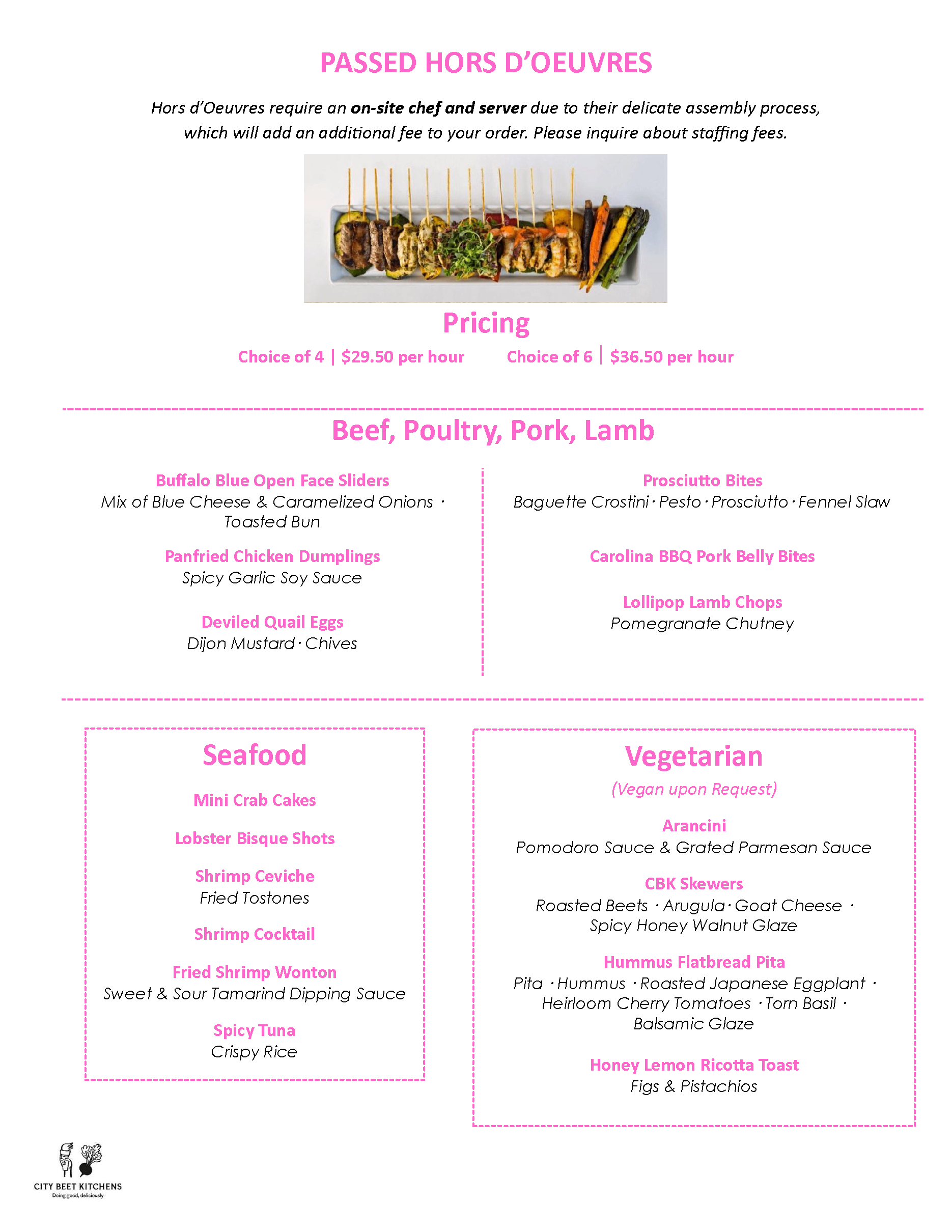 Menu — City Beet Kitchens