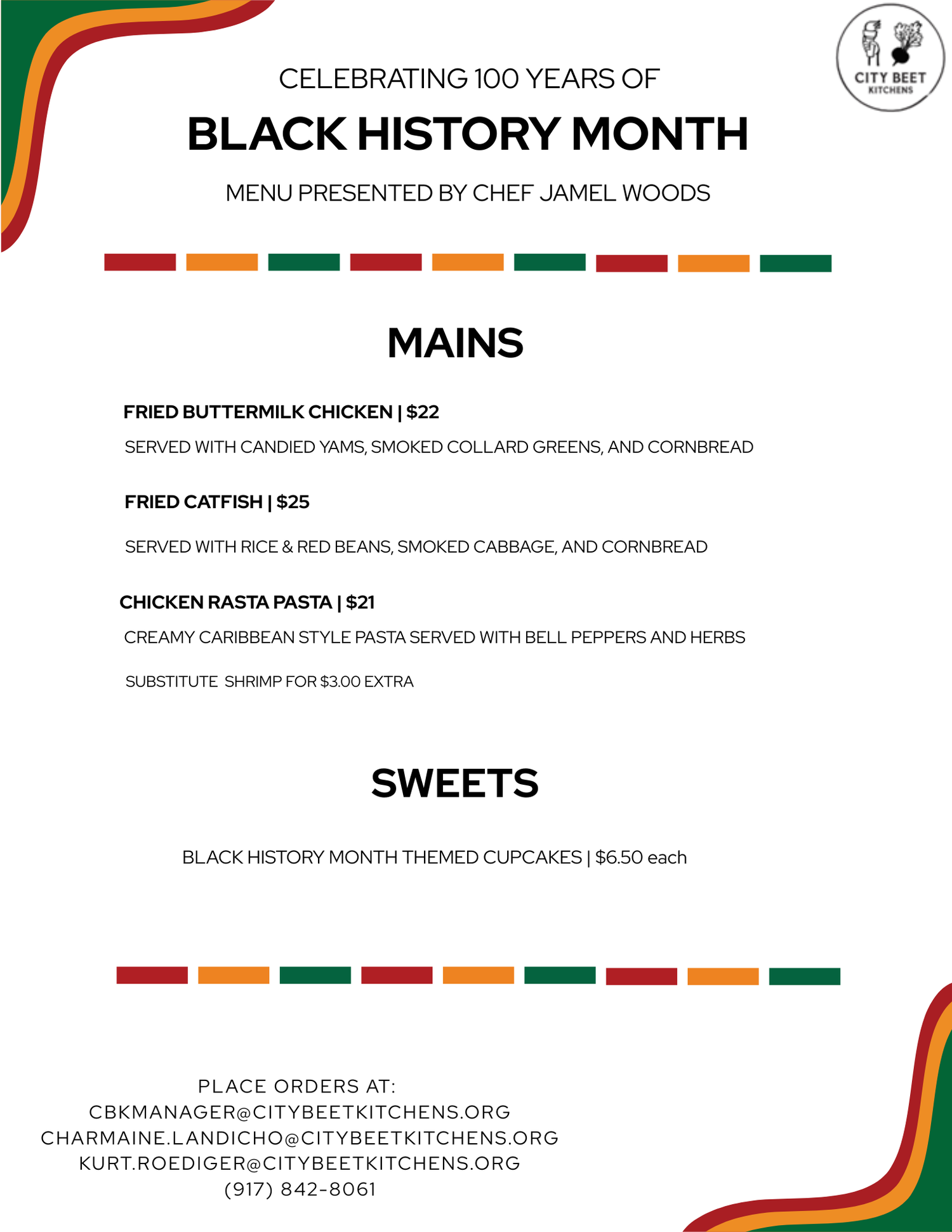 Menu — City Beet Kitchens