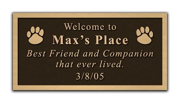Dog Memorial Plaques — International Bronze Plaque Co.