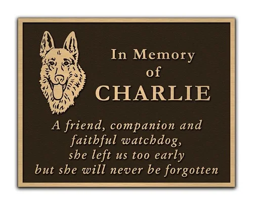 Dog Memorial Plaques — International Bronze Plaque Co.
