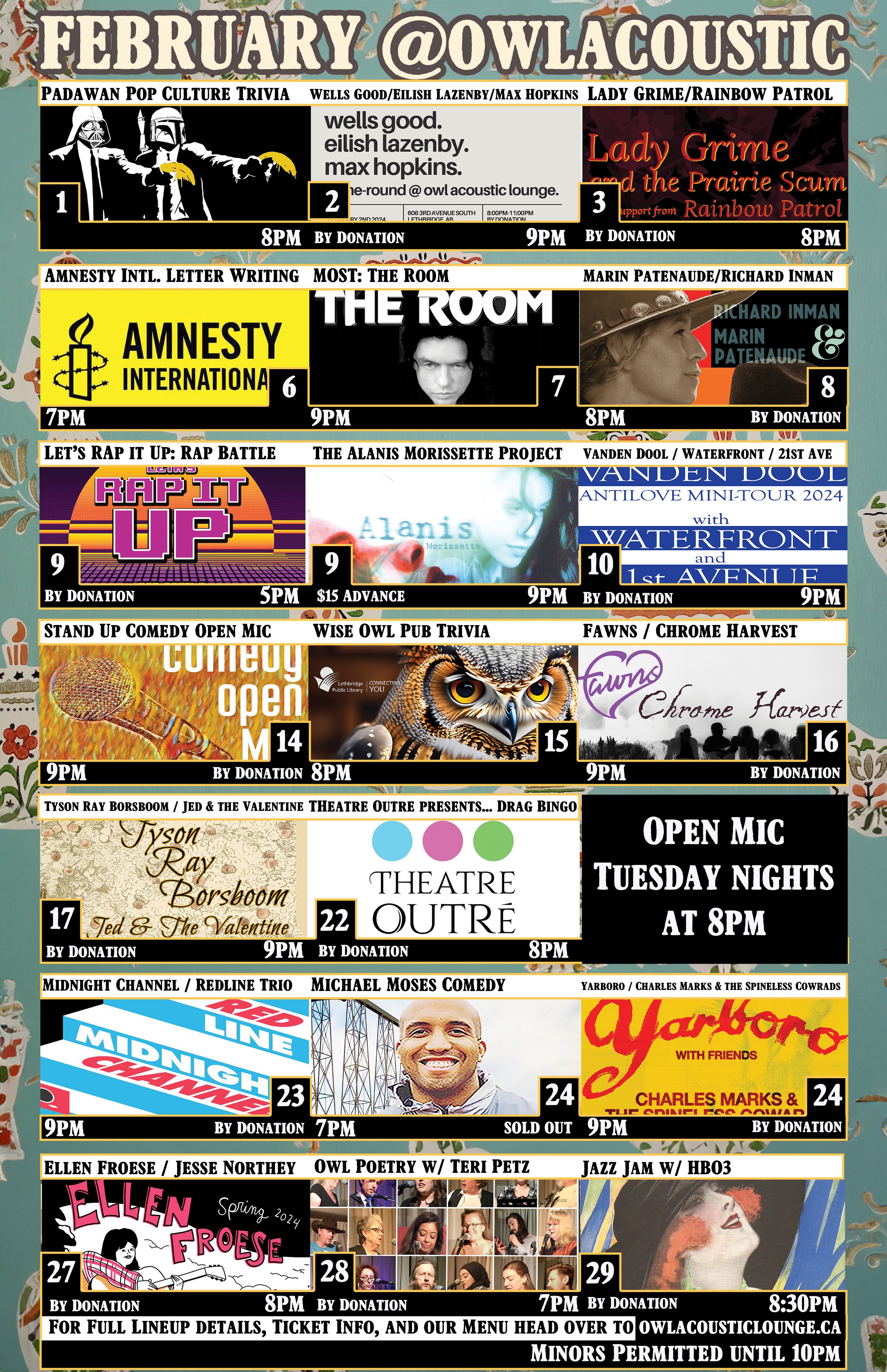 Shows Events Owl Acoustic Lounge