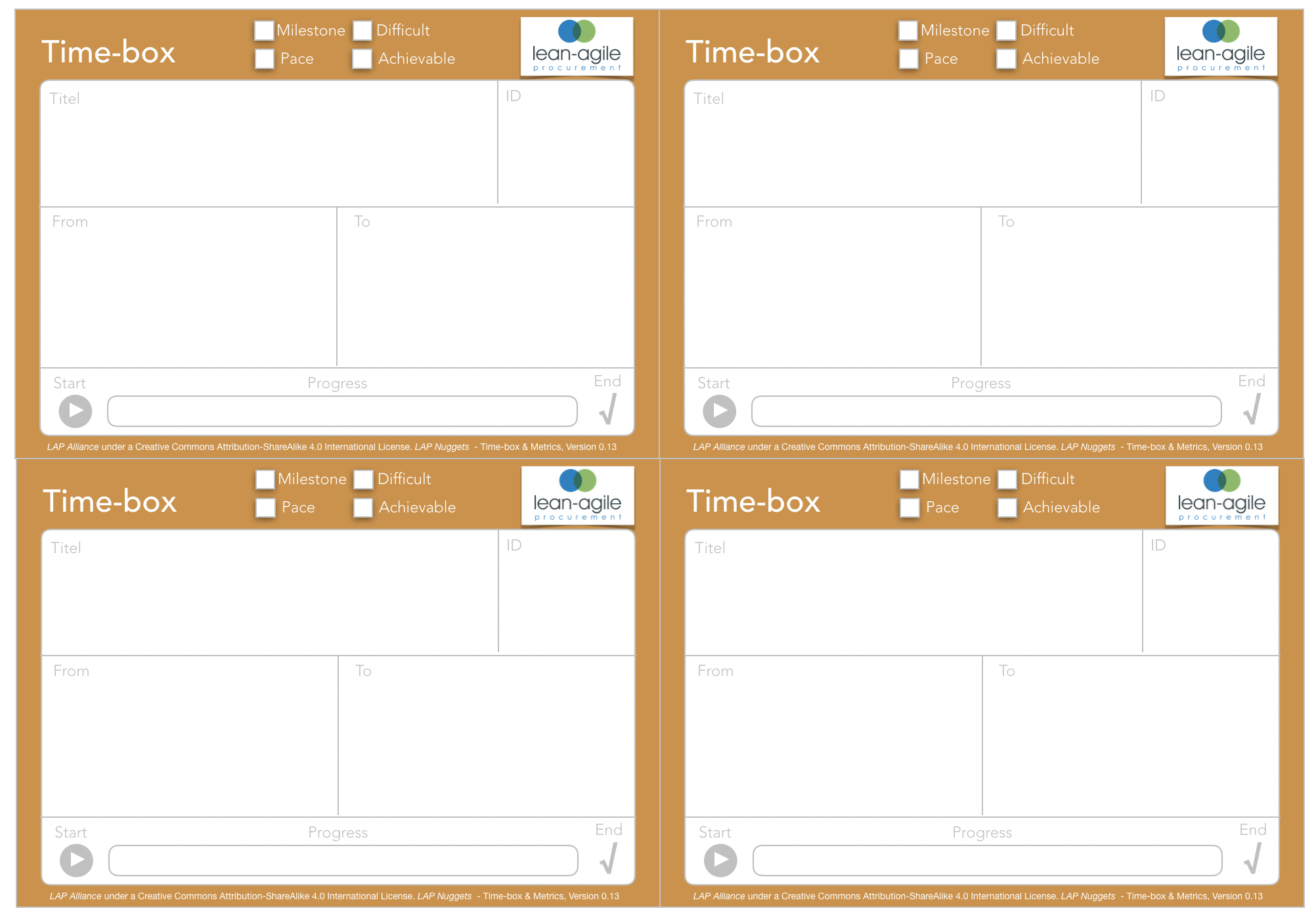 Time-box Cards (Free-download for self-printing) — Lean Agile Procurement
