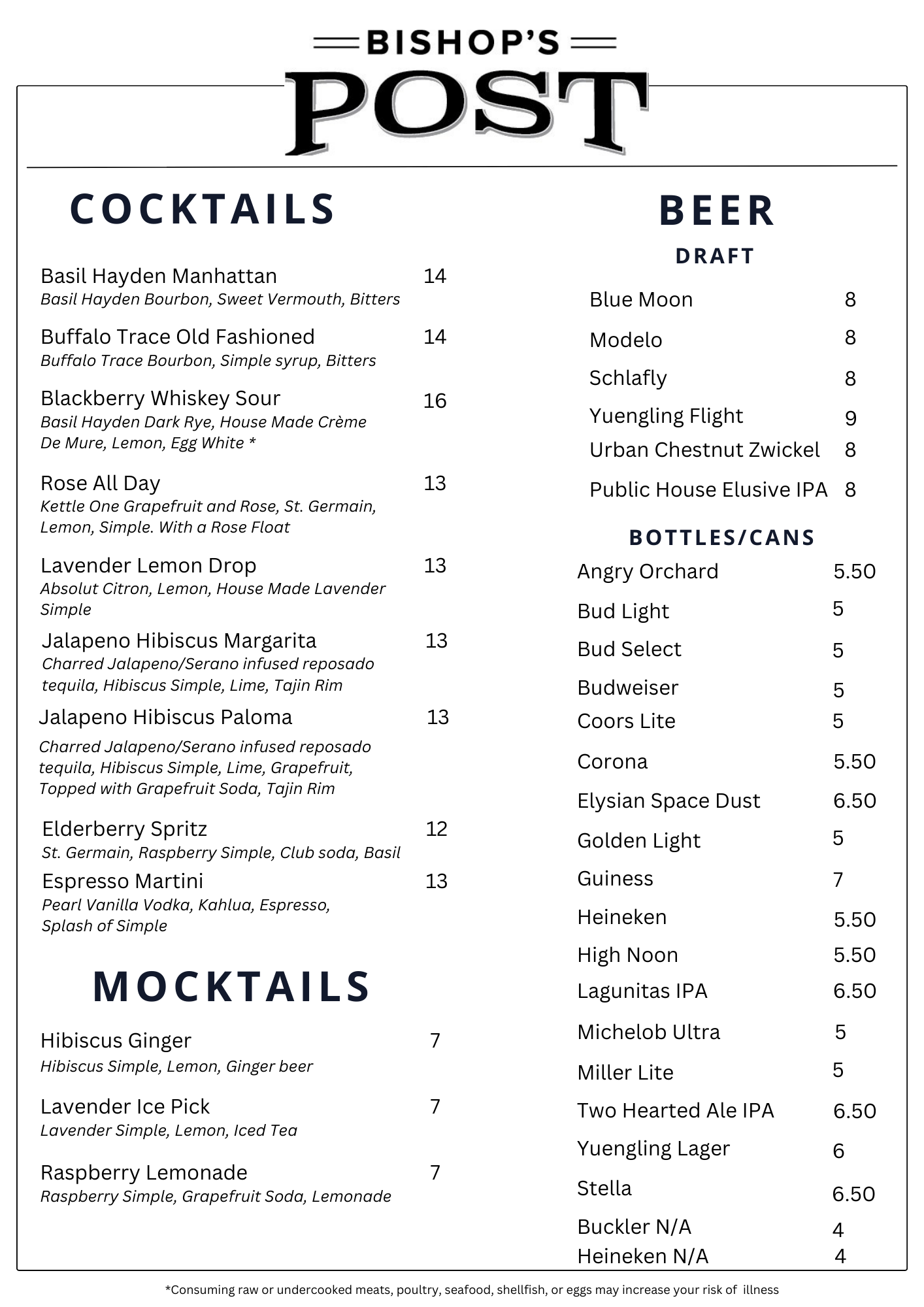 Menu - Bishops Post - American Style Restaurant Chesterfield, MO