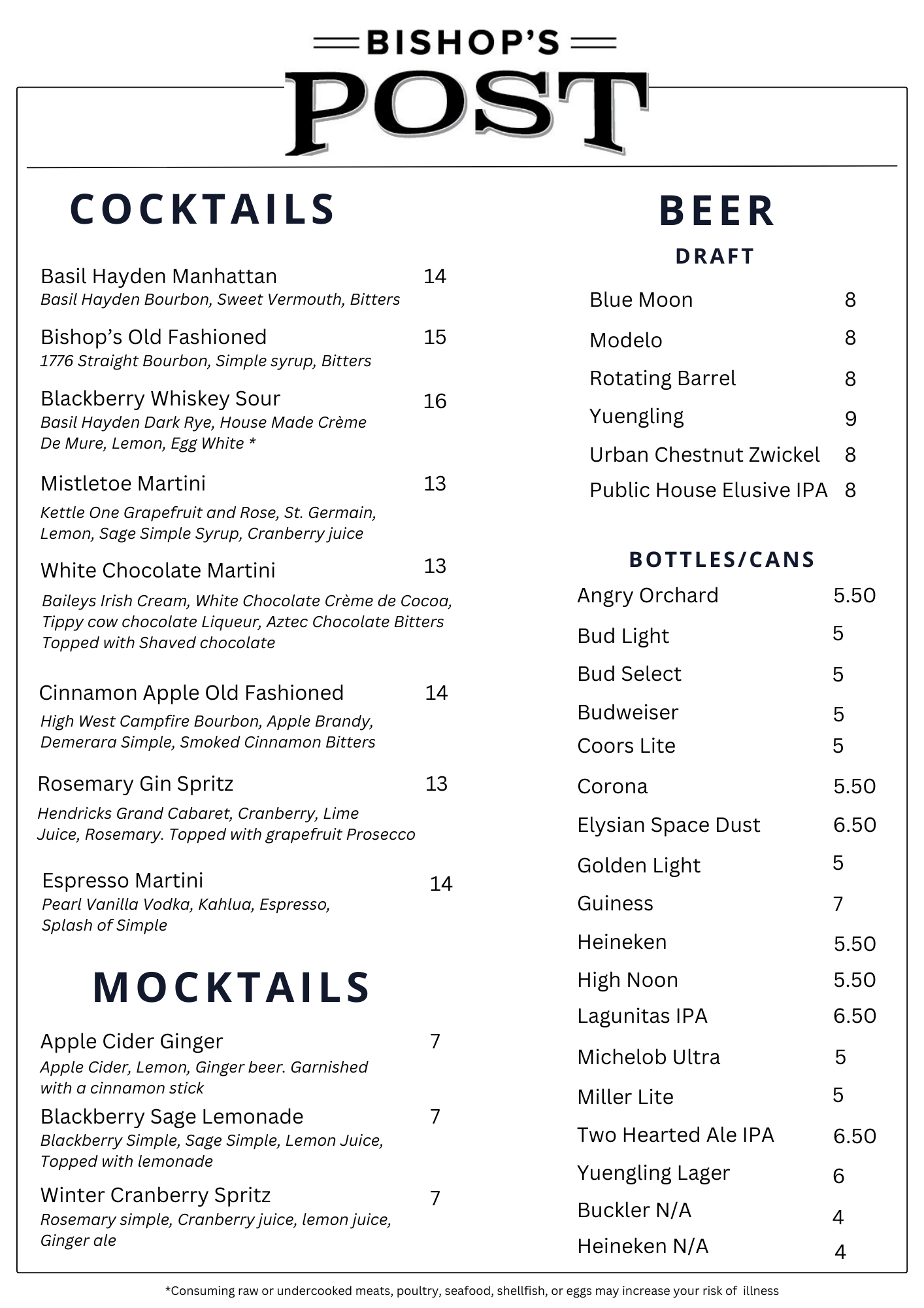 Menu - Bishops Post - American Style Restaurant Chesterfield, MO