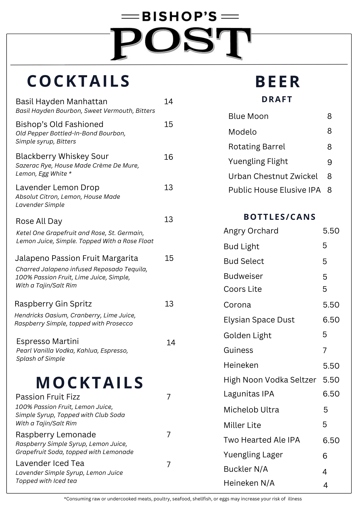 Menu - Bishops Post - American Style Restaurant Chesterfield, MO