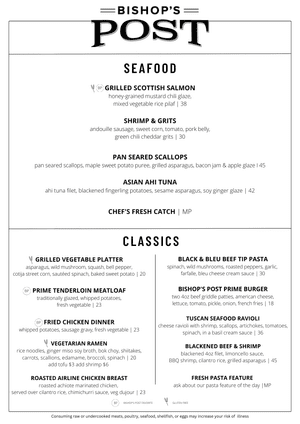 Menu - Bishops Post - American Style Restaurant Chesterfield, MO