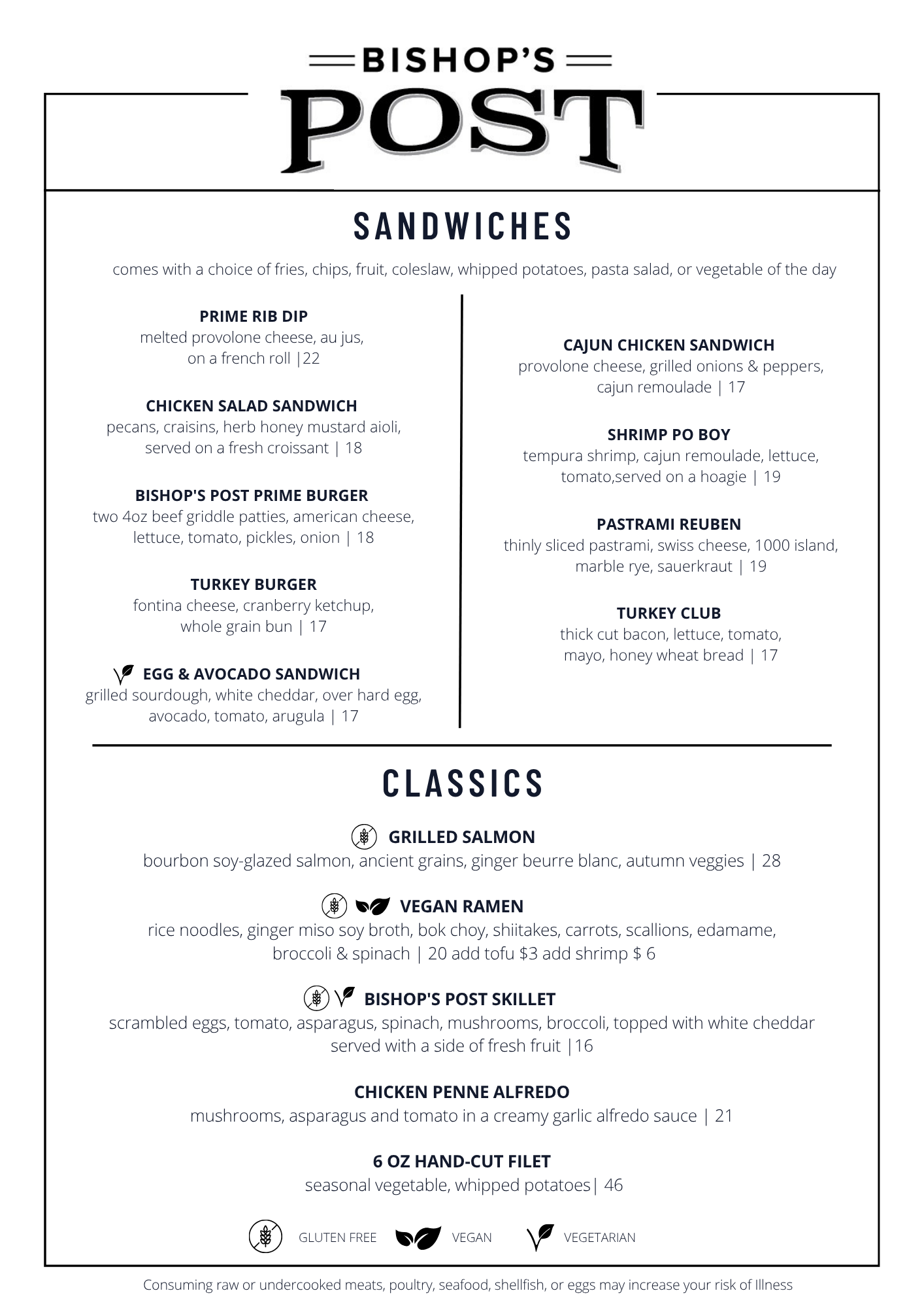 Menu - Bishops Post - American Style Restaurant Chesterfield, MO