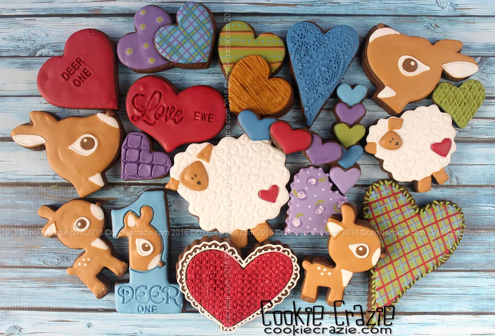 Deer One Valentines Decorated Cookie (Tutorial) — CookieCrazie