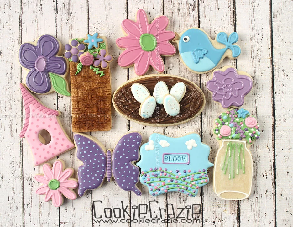 Spring Bloom Decorated Cookie Collection — CookieCrazie
