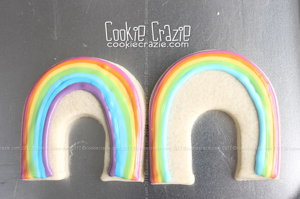 Rainbow Decorated Cookie (Tutorial) — CookieCrazie