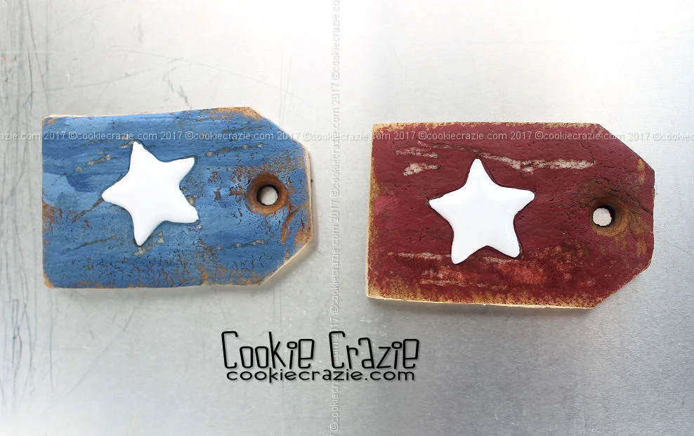 Rustic Patriotic Tag Decorated Cookies (Tutorial) — CookieCrazie