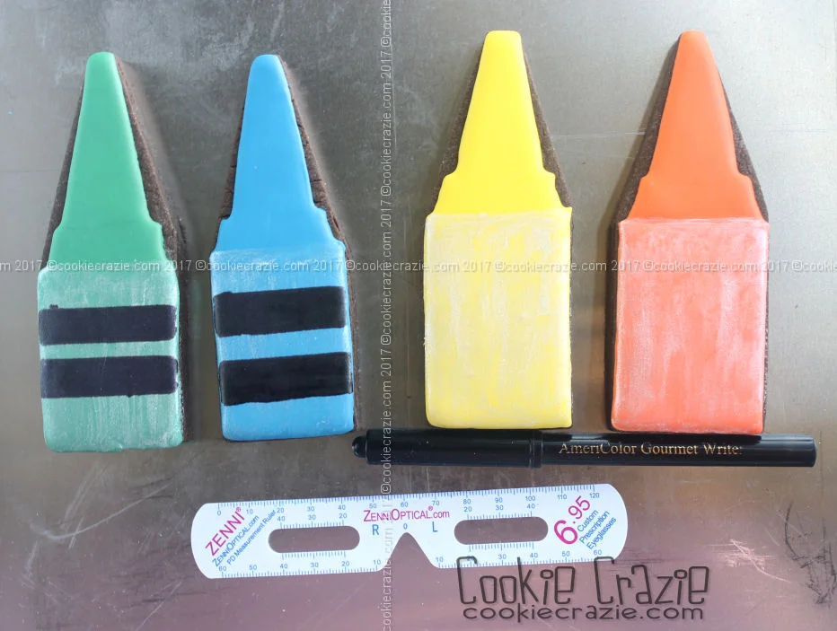 Crayon Nub Decorated Cookies (Tutorial) — CookieCrazie
