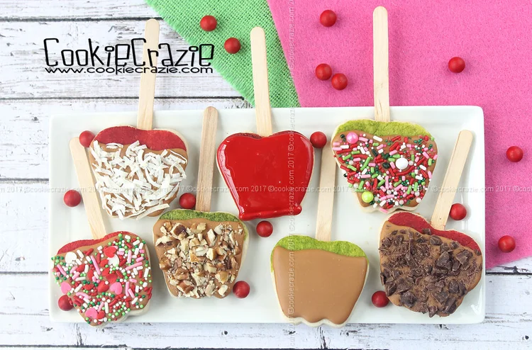 Candied Apple Decorated Cookies (Tutorial) — CookieCrazie