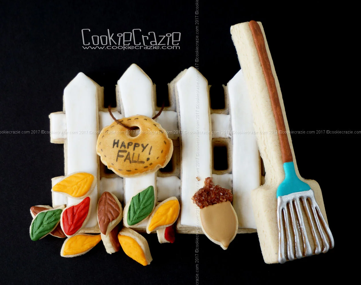 Fall Picket Fence Decorated Cookie (Tutorial) — CookieCrazie