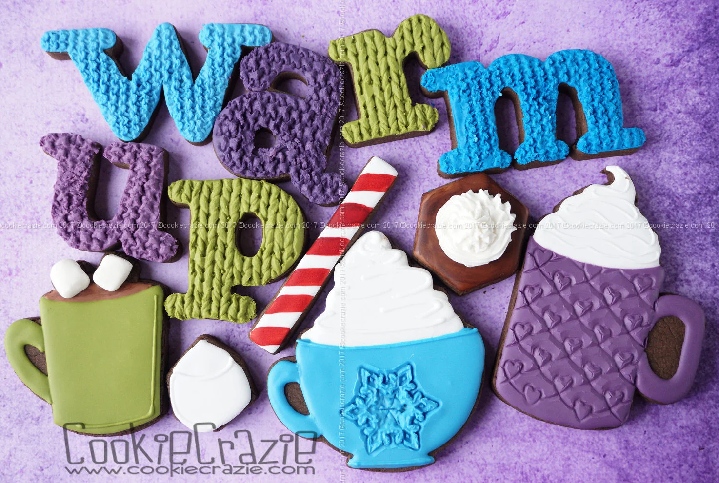 Hot Cocoa WARM UP Decorated Cookie Collection — CookieCrazie