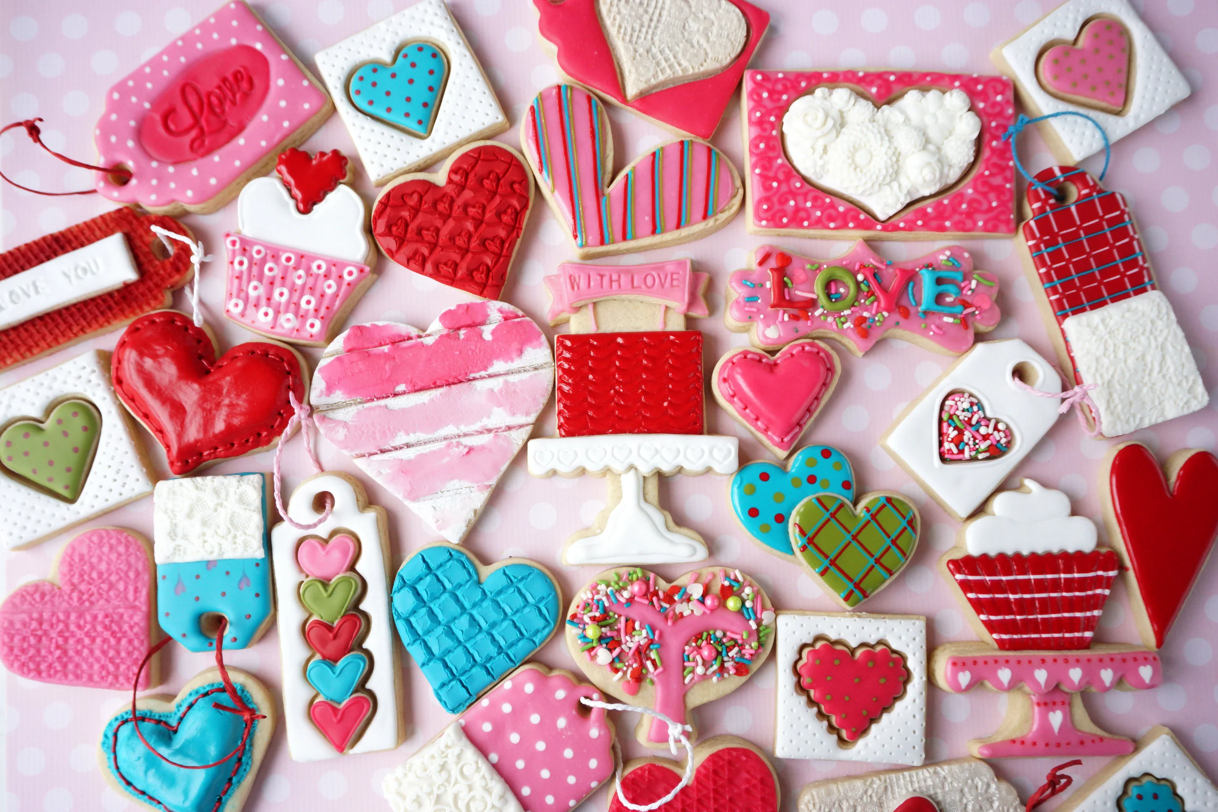 Golden Valentines Decorated Cookie Collection — Cookiecrazie