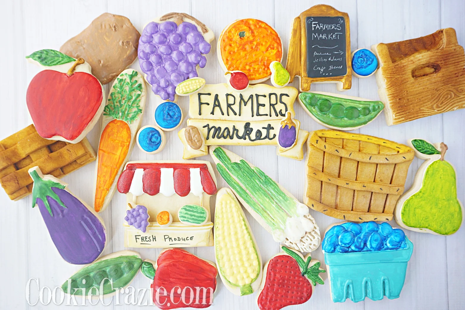 Farmers Market Decorated Cookie Collection — CookieCrazie