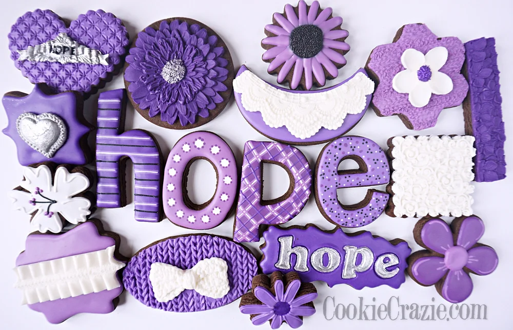 Living with HOPE Decorated Cookie Collection — CookieCrazie