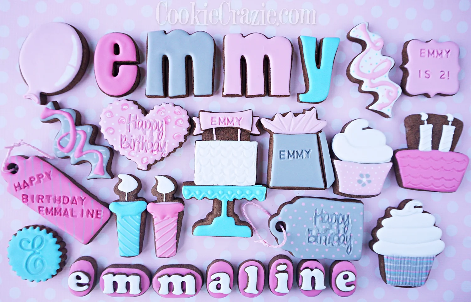Emmy's 2nd Birthday Decorated Cookie Collection — CookieCrazie