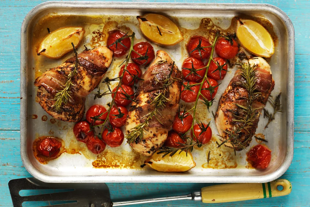Delicious Chicken and Bacon Tray Bake — Sutton Hoo Chicken