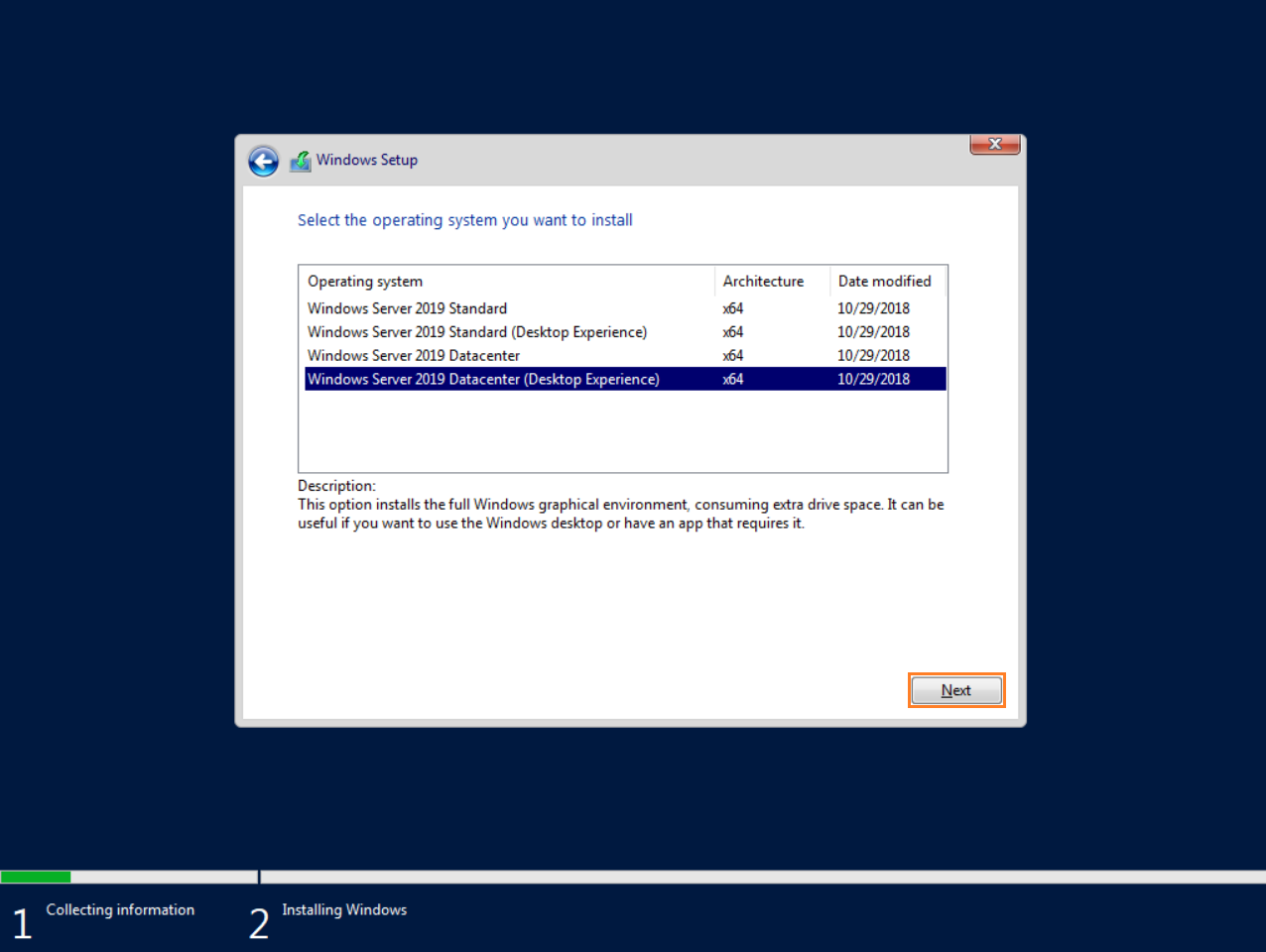 Windows Server 2019 with Desktop Experience (Full Interface) - Clean ...