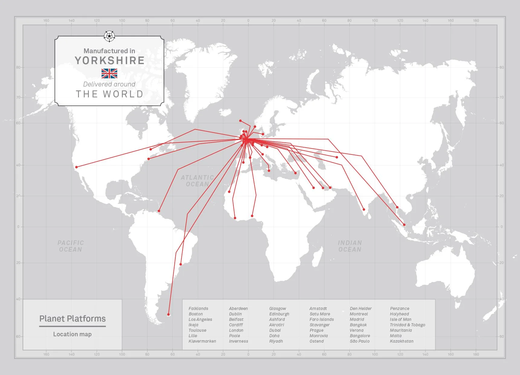Manufactured in Yorkshire. Delivered Around the World. - Planet Platforms