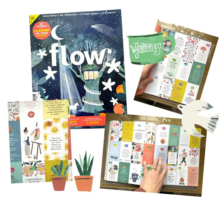 Illustrated Calendar collaboration with Flow France — Penelope Dullaghan
