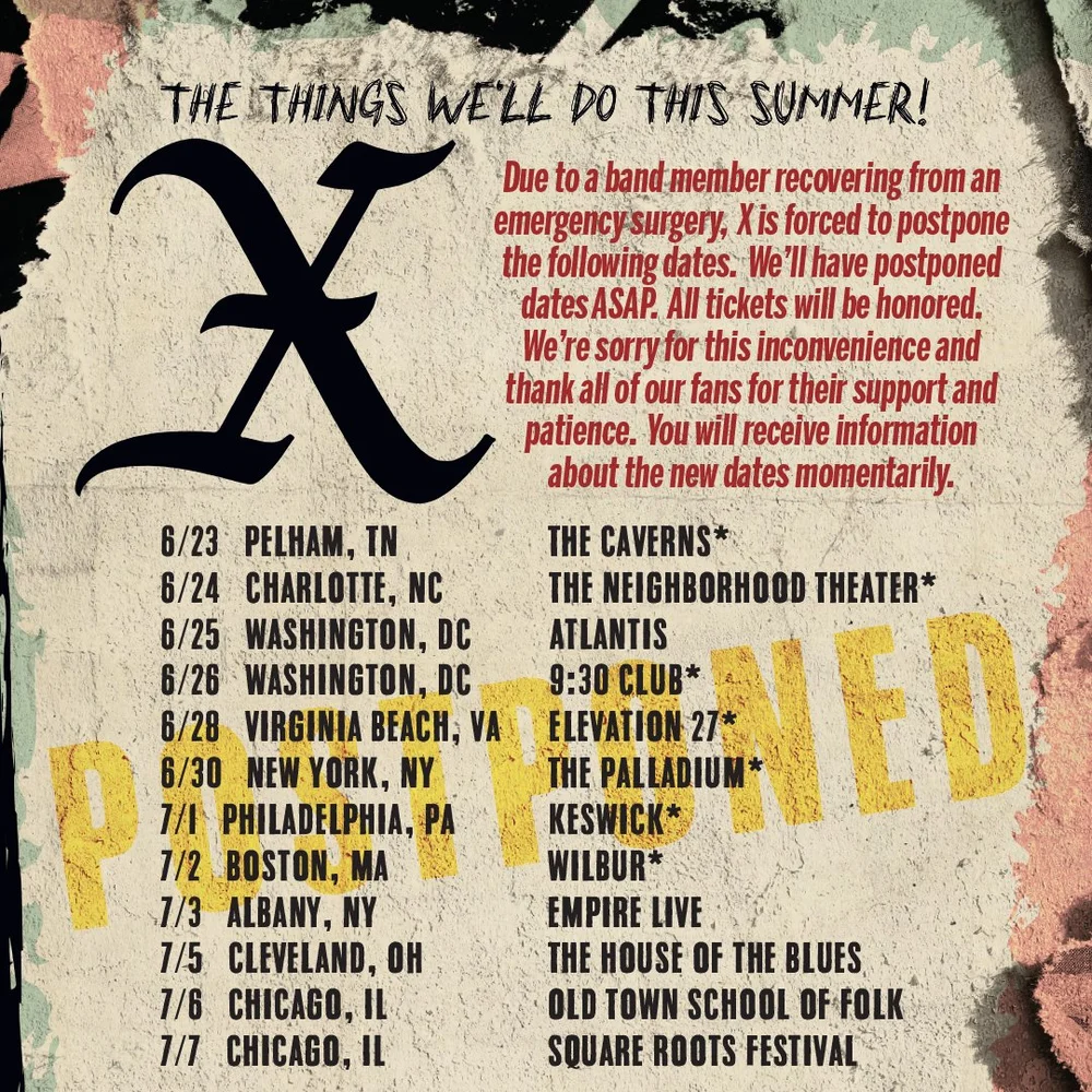 SHOWS — X the band