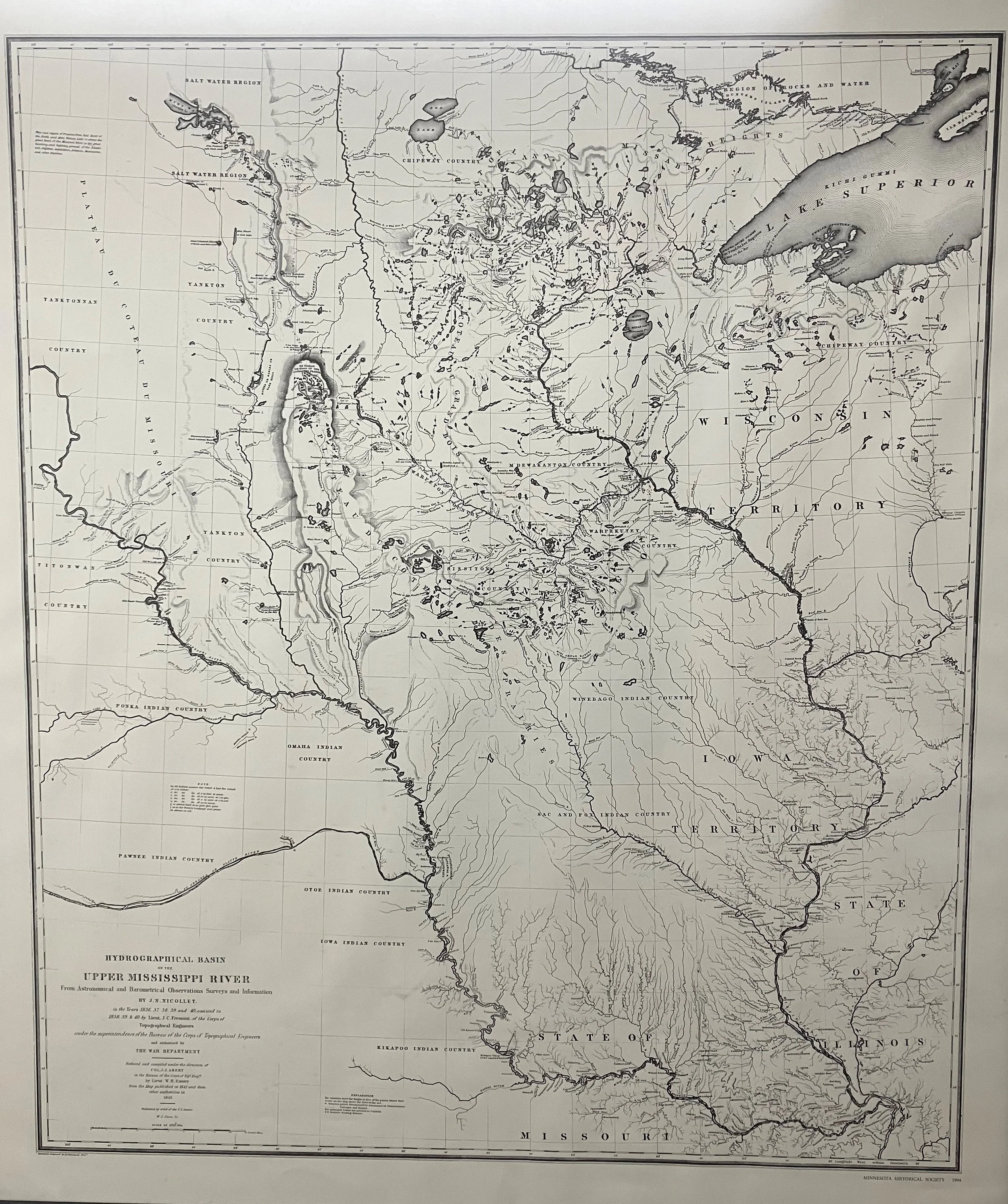 Nicollet Map — Pipestone Indian Shrine Association
