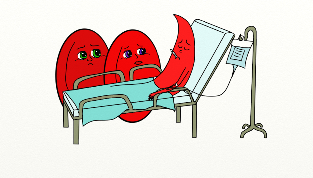 Sad Red Blood Cell Cartoon