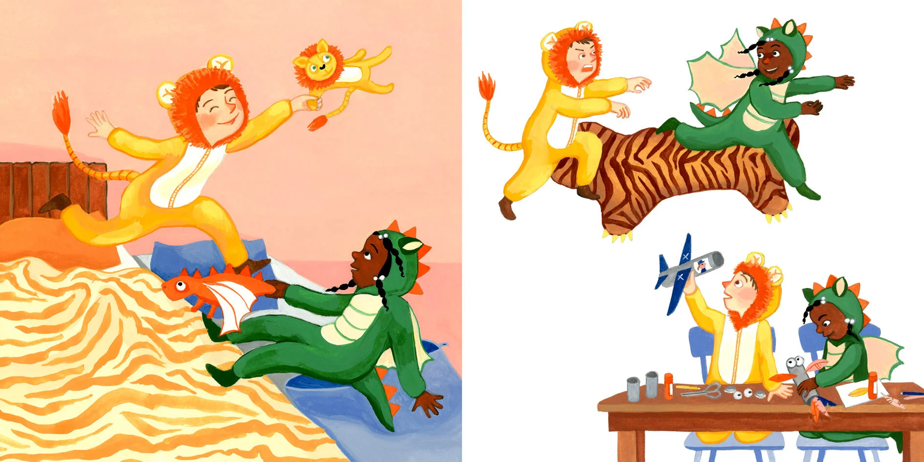 Picture book: Lucas Lion is never afraid — Tirza Beekhuis Illustrator