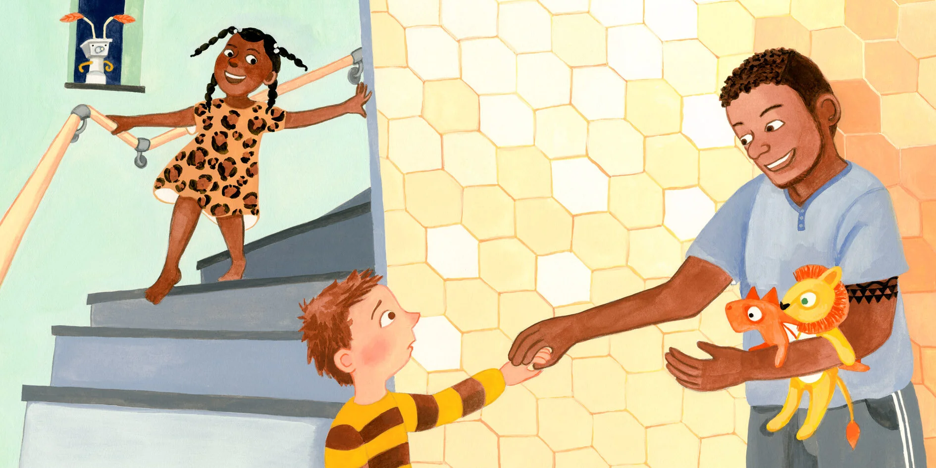 Picture book: Lucas Lion is never afraid — Tirza Beekhuis Illustrator