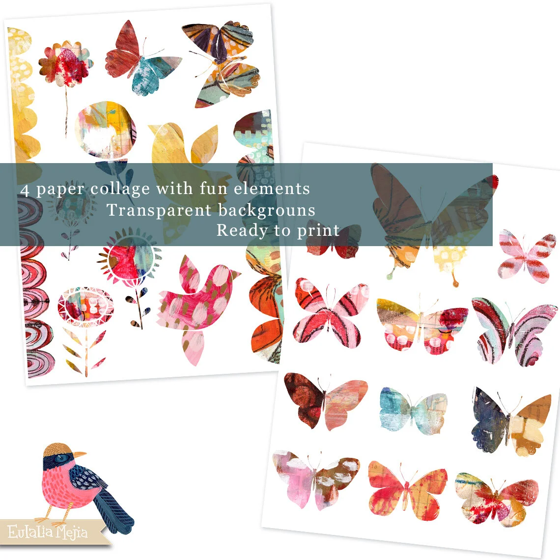 Mixed Media Papers: Collage Papers · Eulalia Mejia. Illustration ...