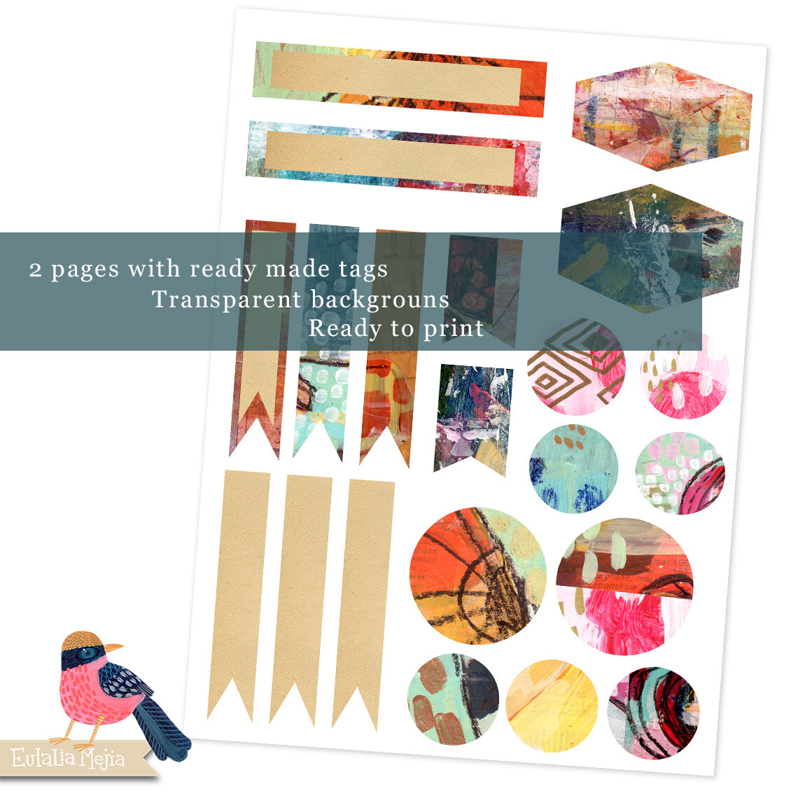 Mixed Media Papers: Collage Papers · Eulalia Mejia. Illustration ...