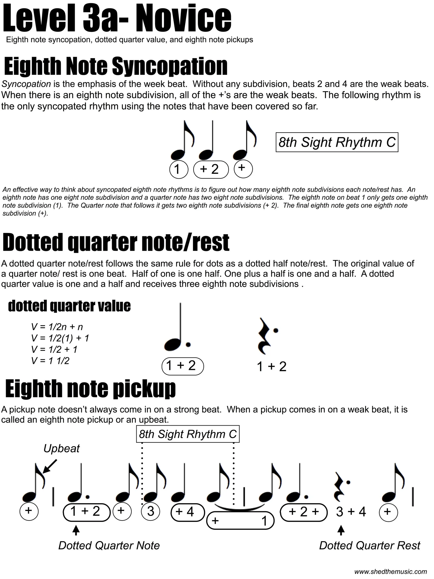 eight note syncopation — The Shed