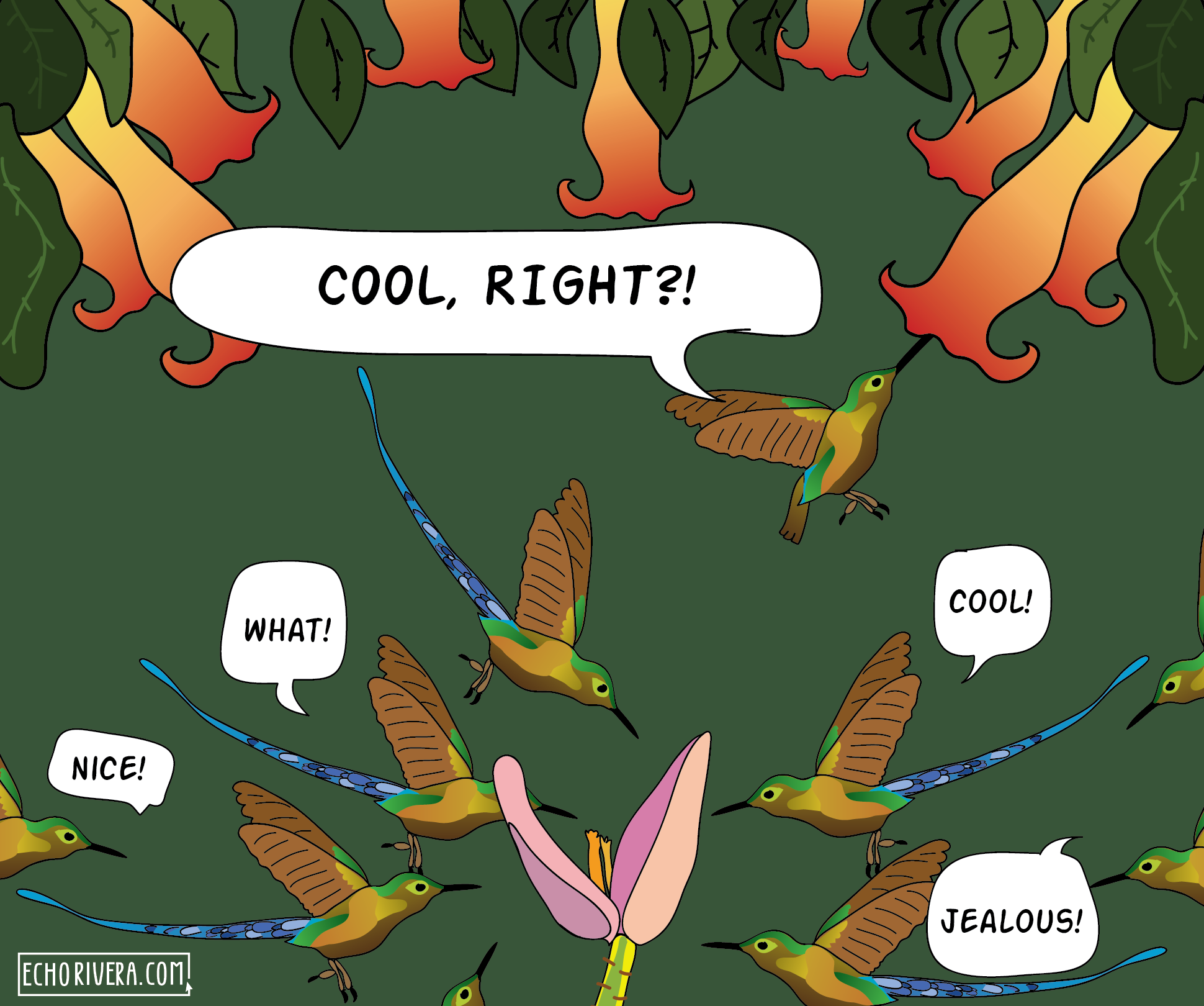 [COMIC] Be like the sword-billed hummingbird: Create presentations that ...
