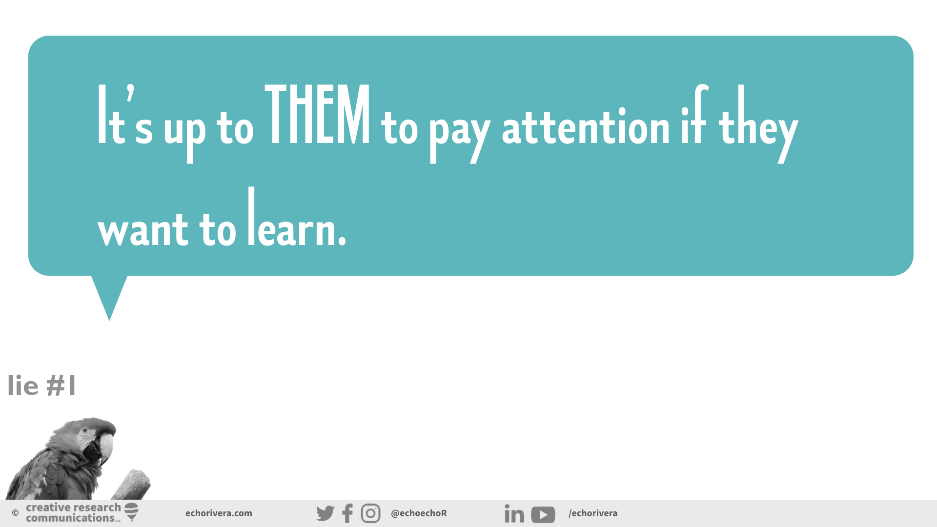 [LIES SERIES] Lies you've been told about effective presenting (part 1 ...