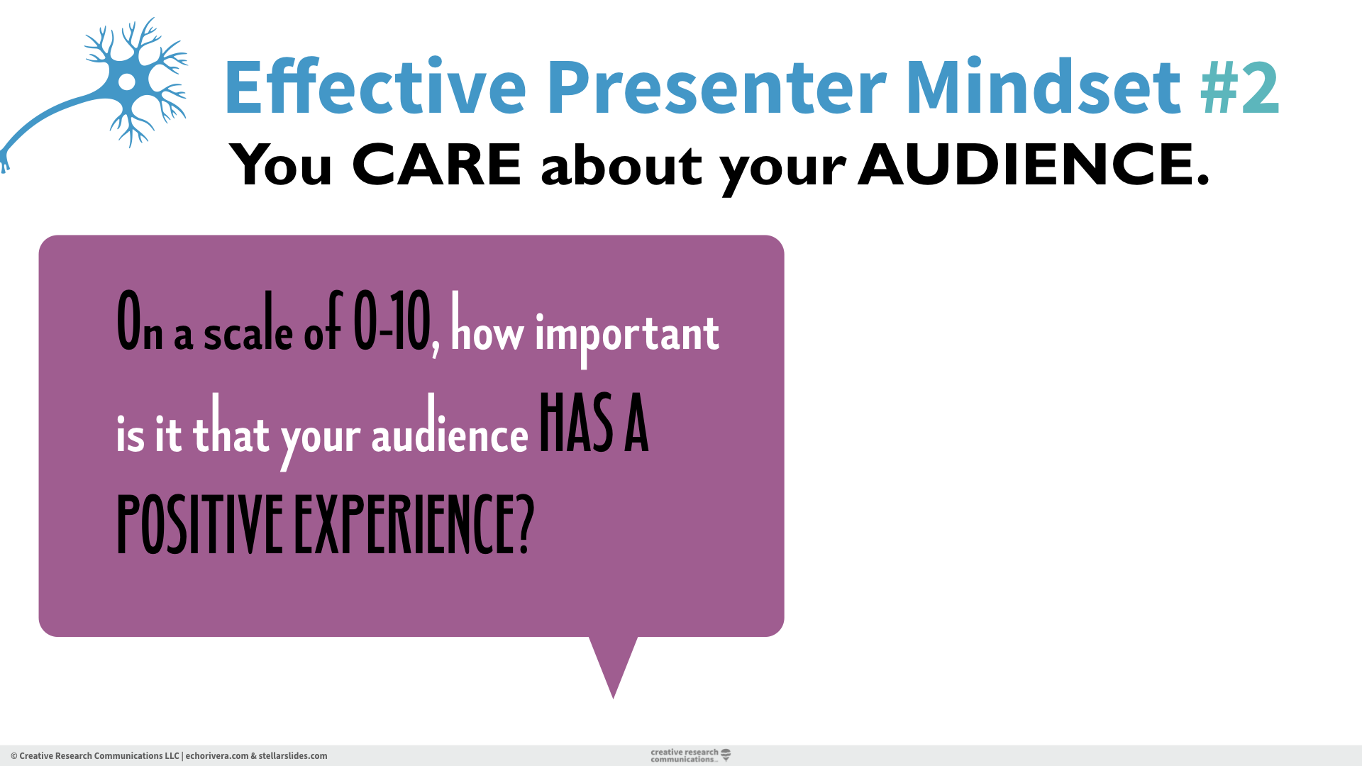 2 mindsets you need to become an effective presenter — Echo Rivera