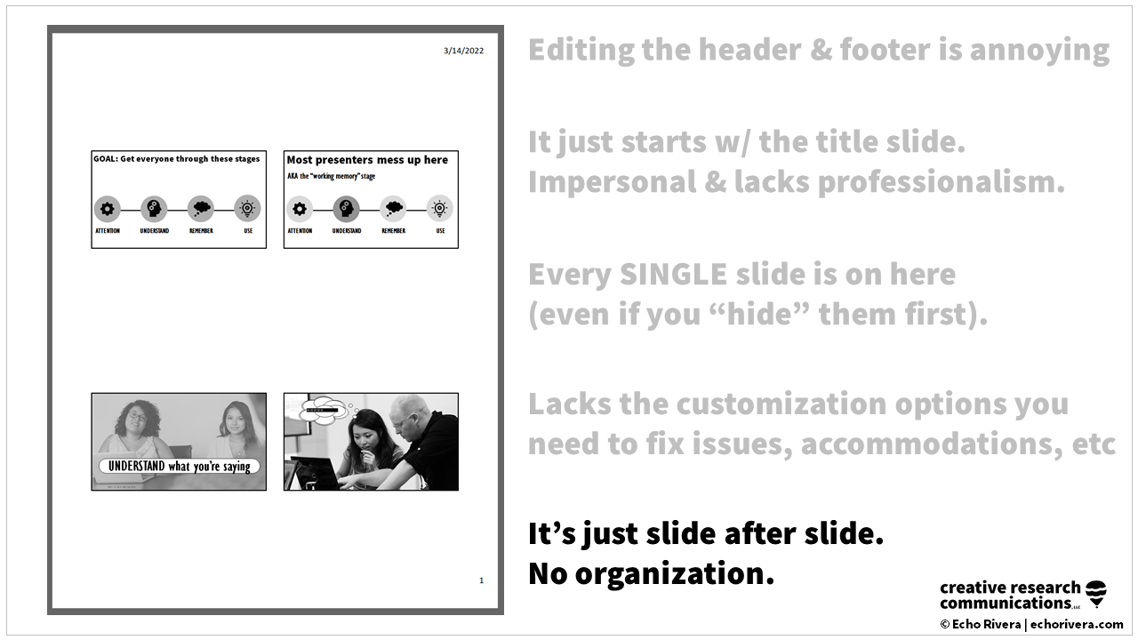 How to create effective presentation handouts for class lectures ...
