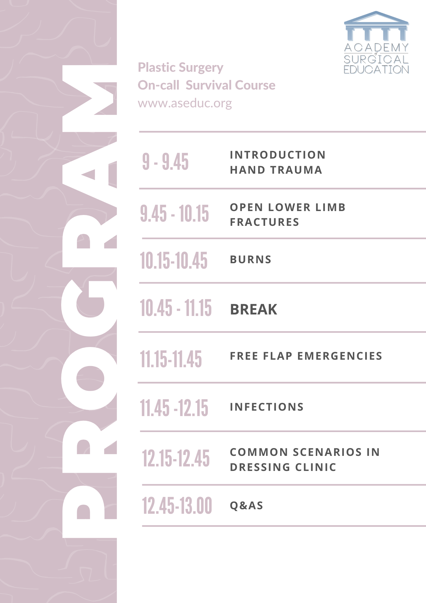 Live courses — Academy of Surgical Education