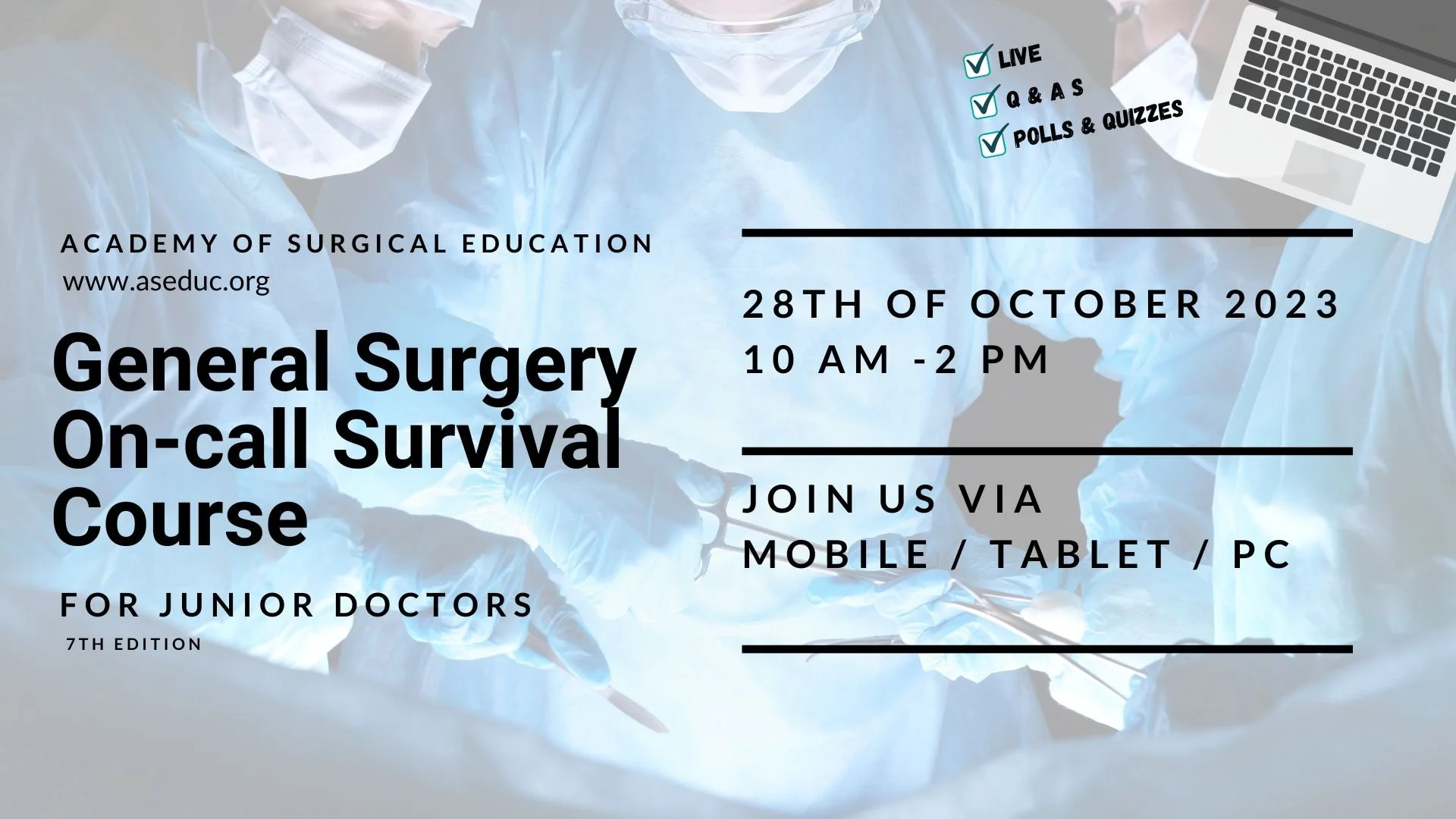 2023 RECORDING General Surgery On-call Survival Course — Academy of ...