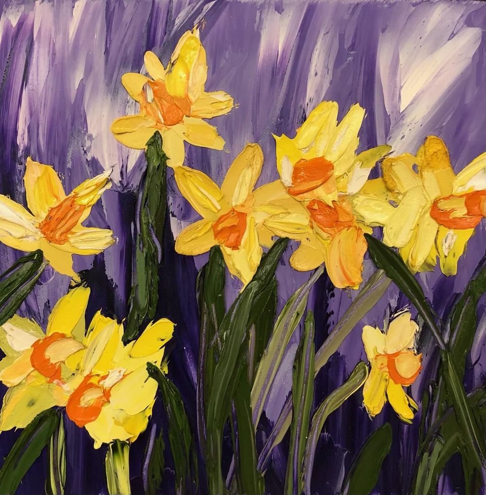Daffodil Acrylic Painting