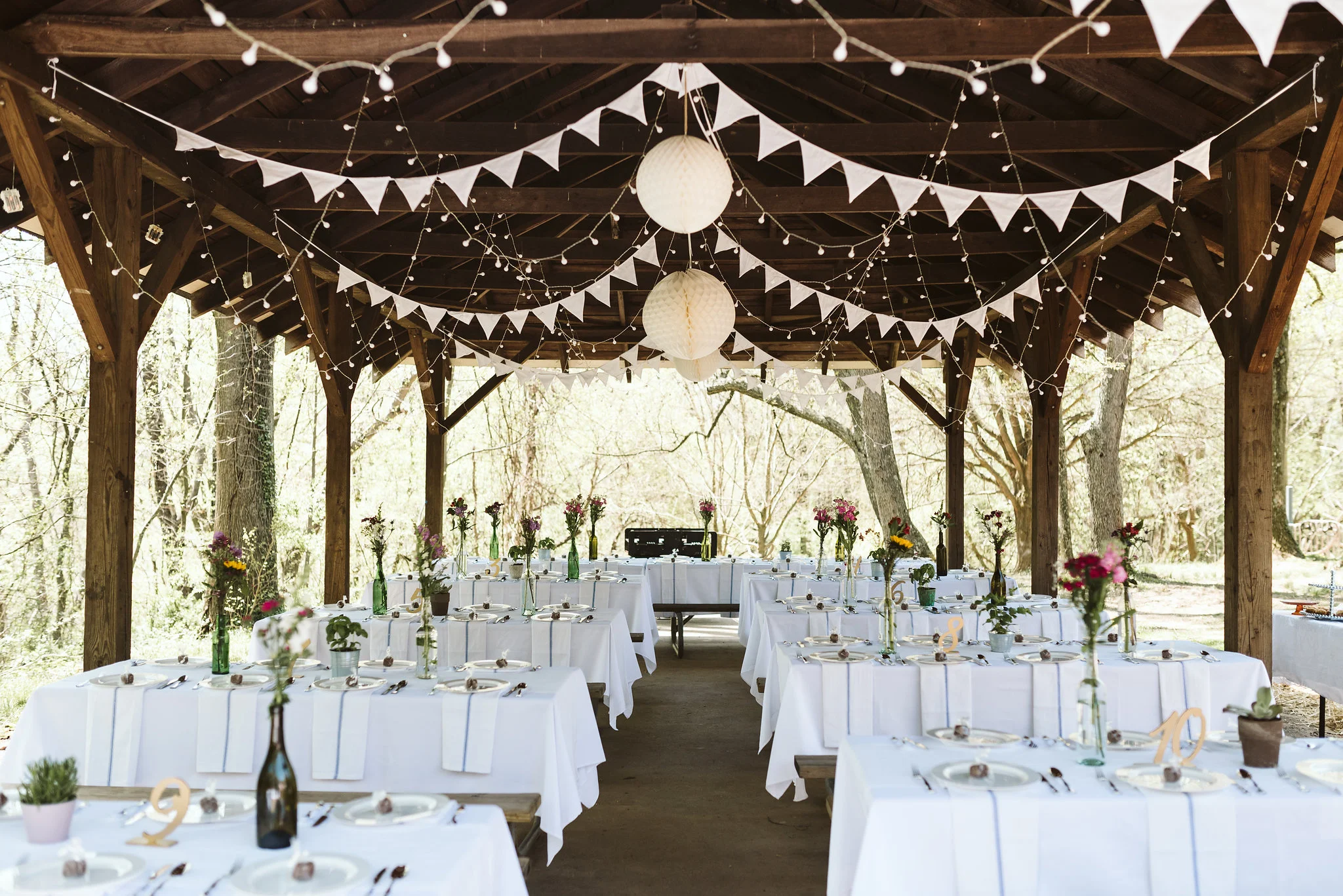 DIY Park Pavillion Wedding with Spring Wildflowers | McKenzie Elizabeth ...