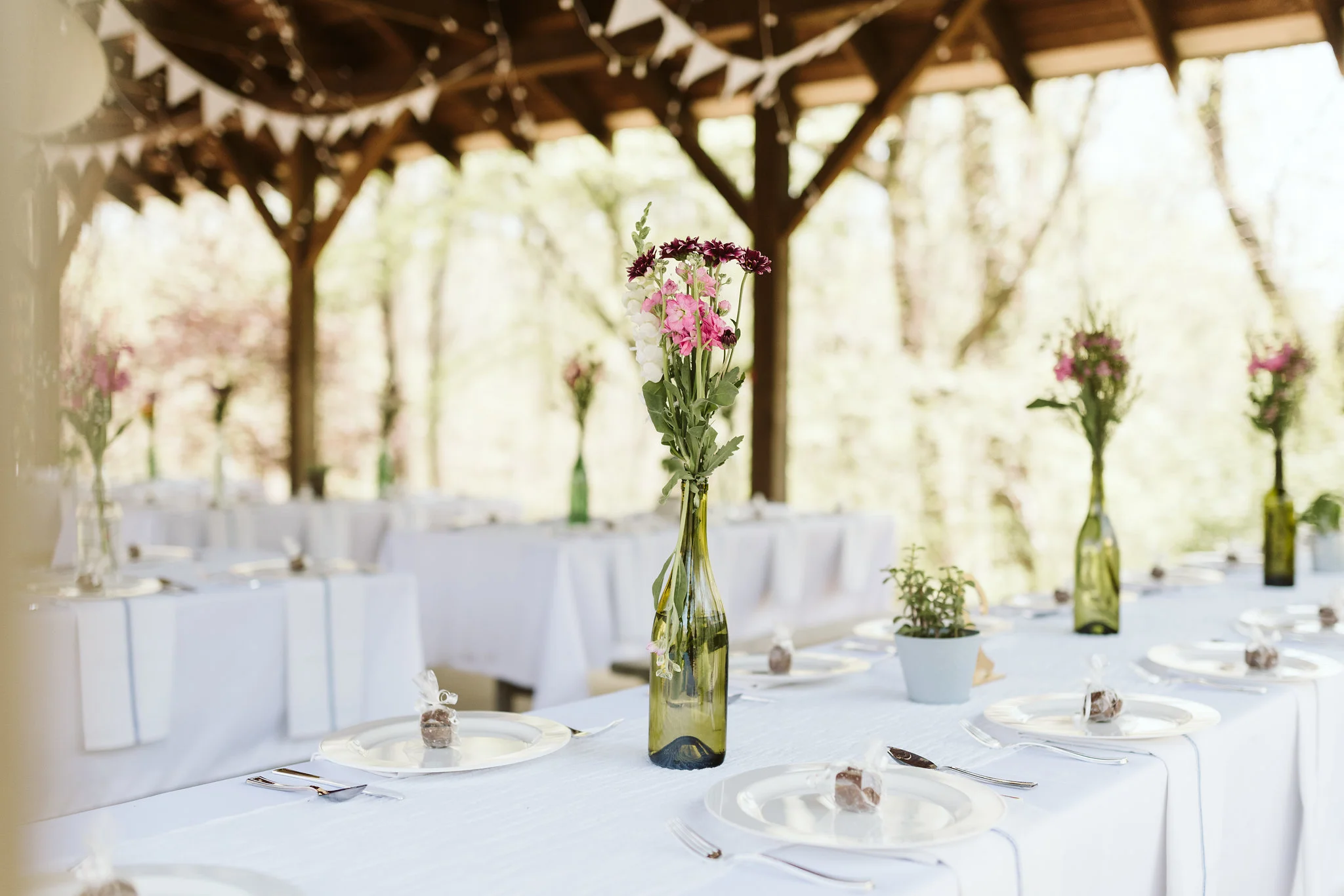DIY Park Pavillion Wedding with Spring Wildflowers | McKenzie Elizabeth ...
