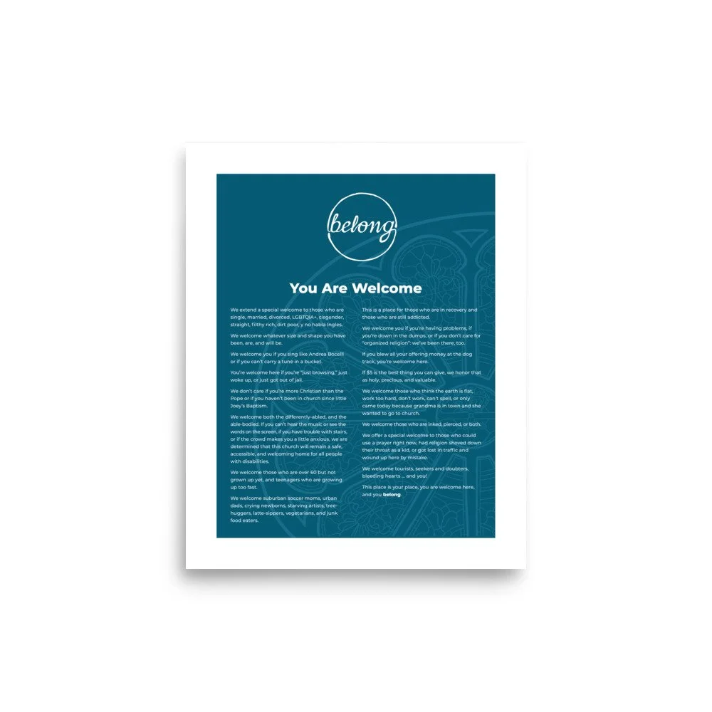 You Are Welcome Poster – Belong Church