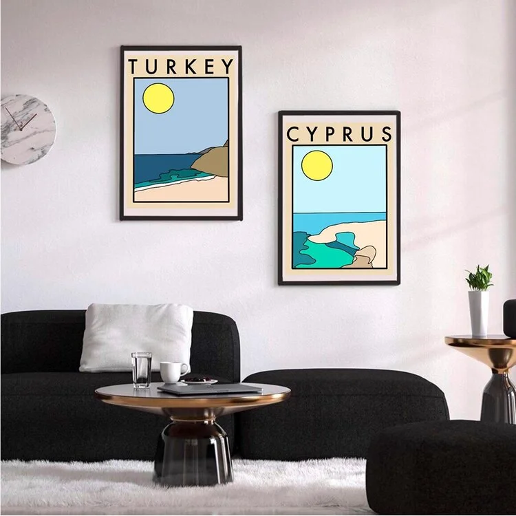 Turkey Minimalist, Abstract Travel Print — 2 Sisters Design Ltd