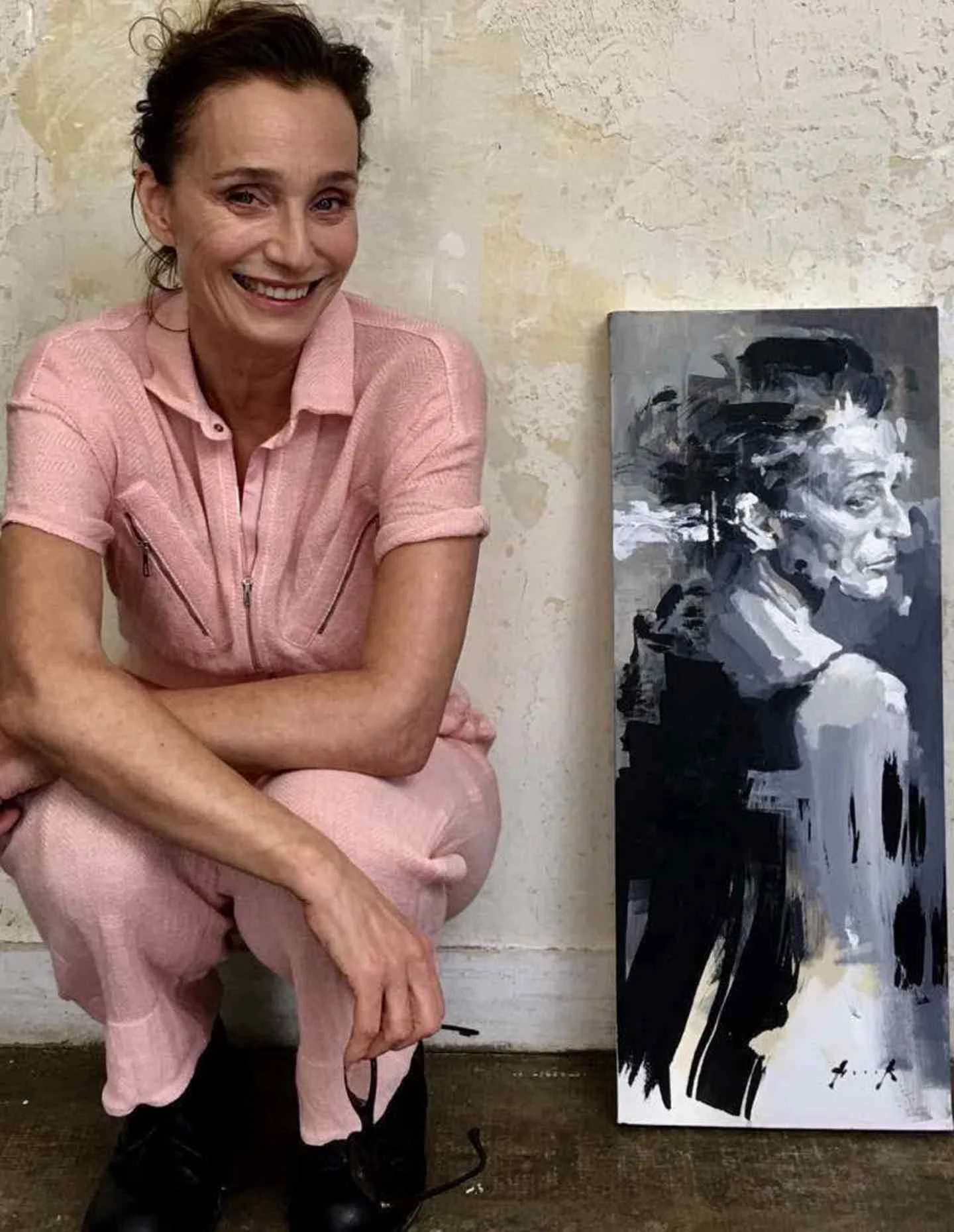 Painting Kristin Scott Thomas for FT How To Spending It Magazine ...