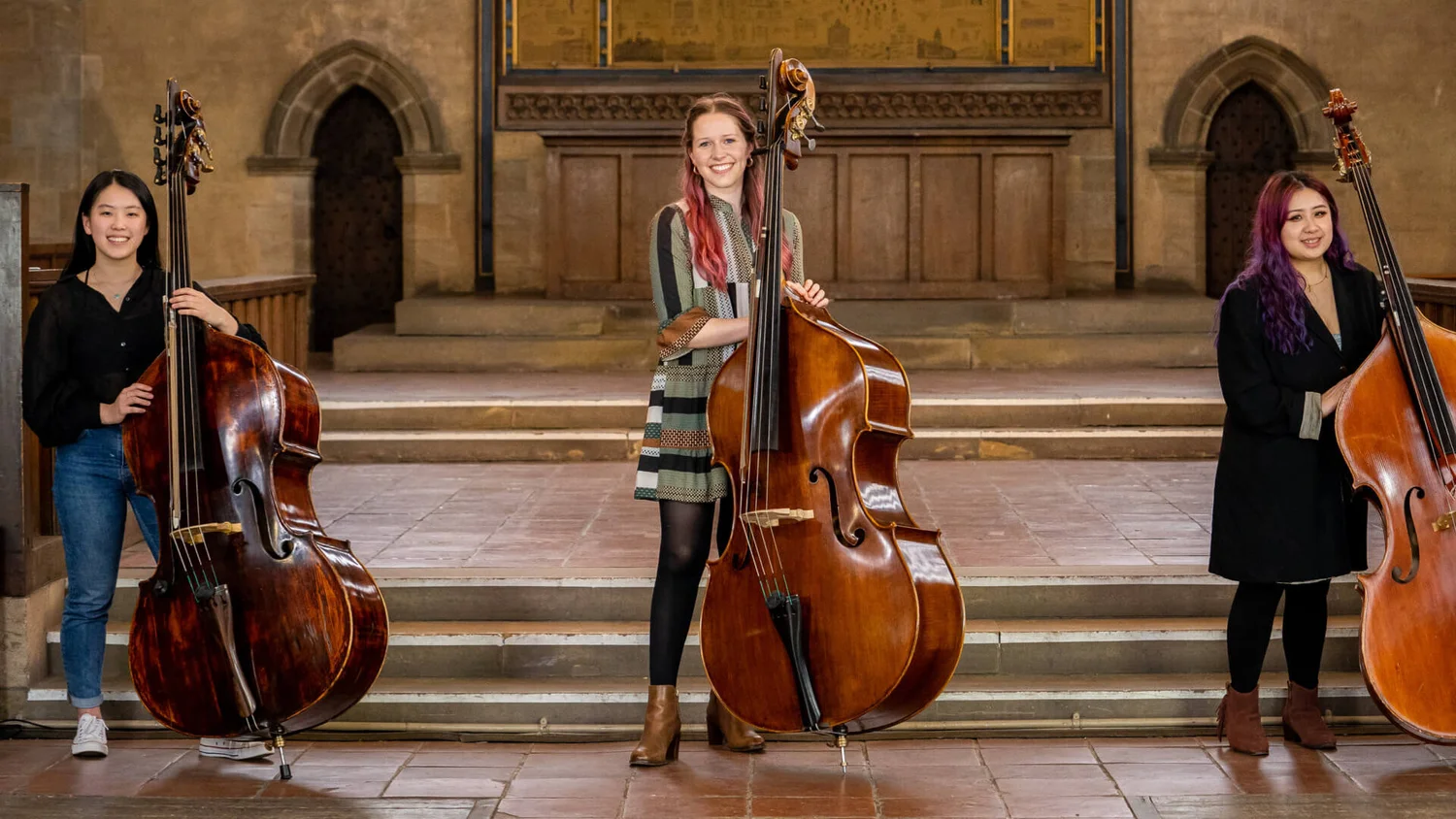 Female Upright Bass Player