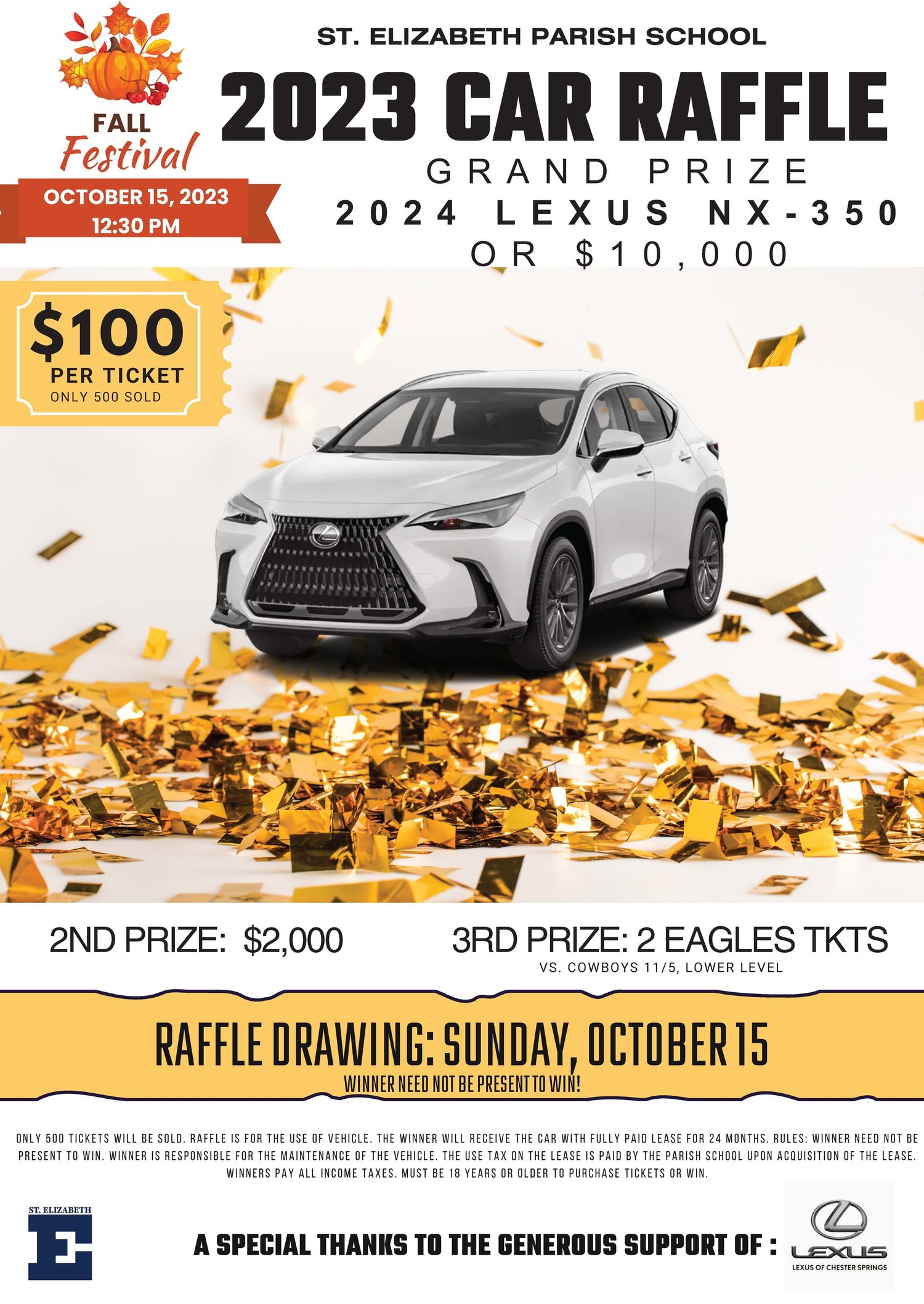 Car Raffle — Saint Elizabeth Parish School