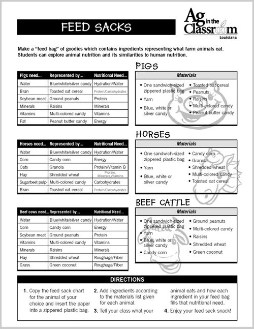Make & Takes: Animal — Louisiana Ag in the Classroom